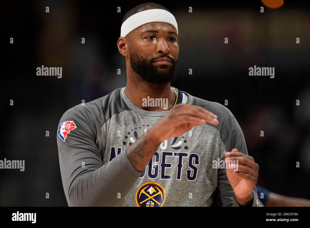 Denver Nuggets center DeMarcus Cousins (4) in the first half of an NBA ...