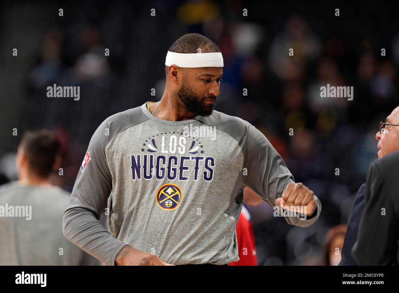 Denver Nuggets center DeMarcus Cousins (4) in the first half of an NBA ...
