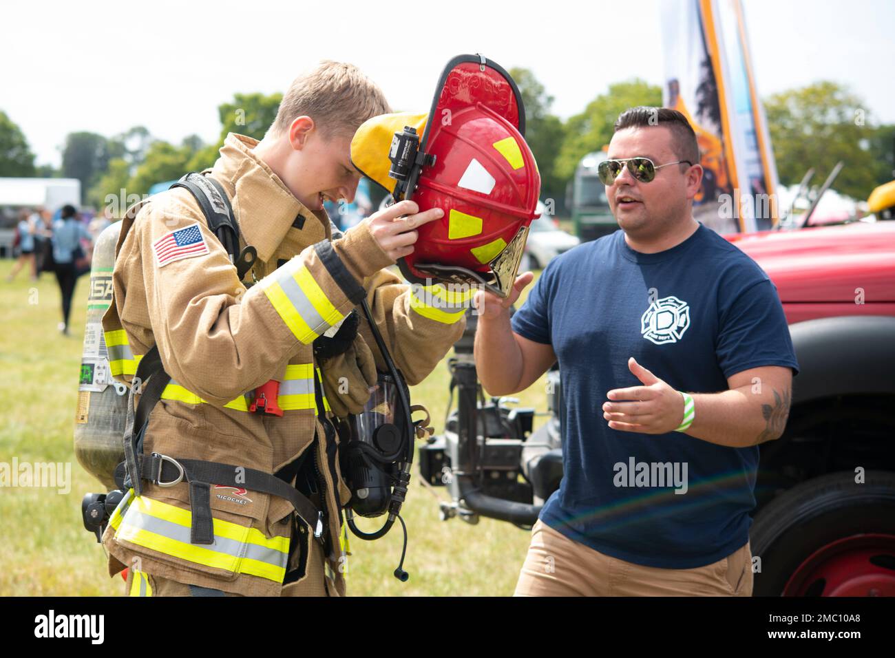 U.S. Air Force 100th Civil Engineer Squadron firefighters from RAF ...