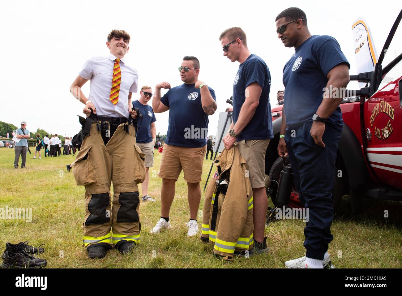 U.S. Air Force 100th Civil Engineer Squadron firefighters from RAF ...