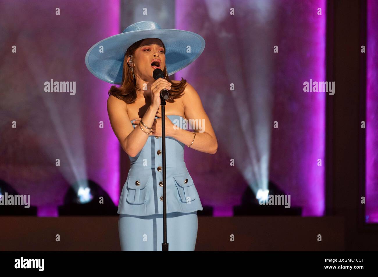 Singer Andra Day performs during the 2022 Gershwin Prize Honoree's ...