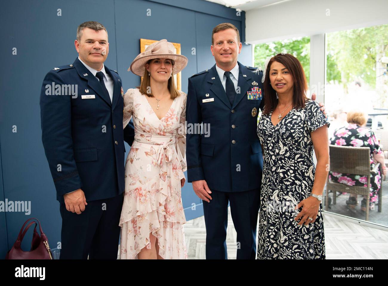 U.S. Air Force Col. Brian Filler, left, 501st Combat Support Wing ...