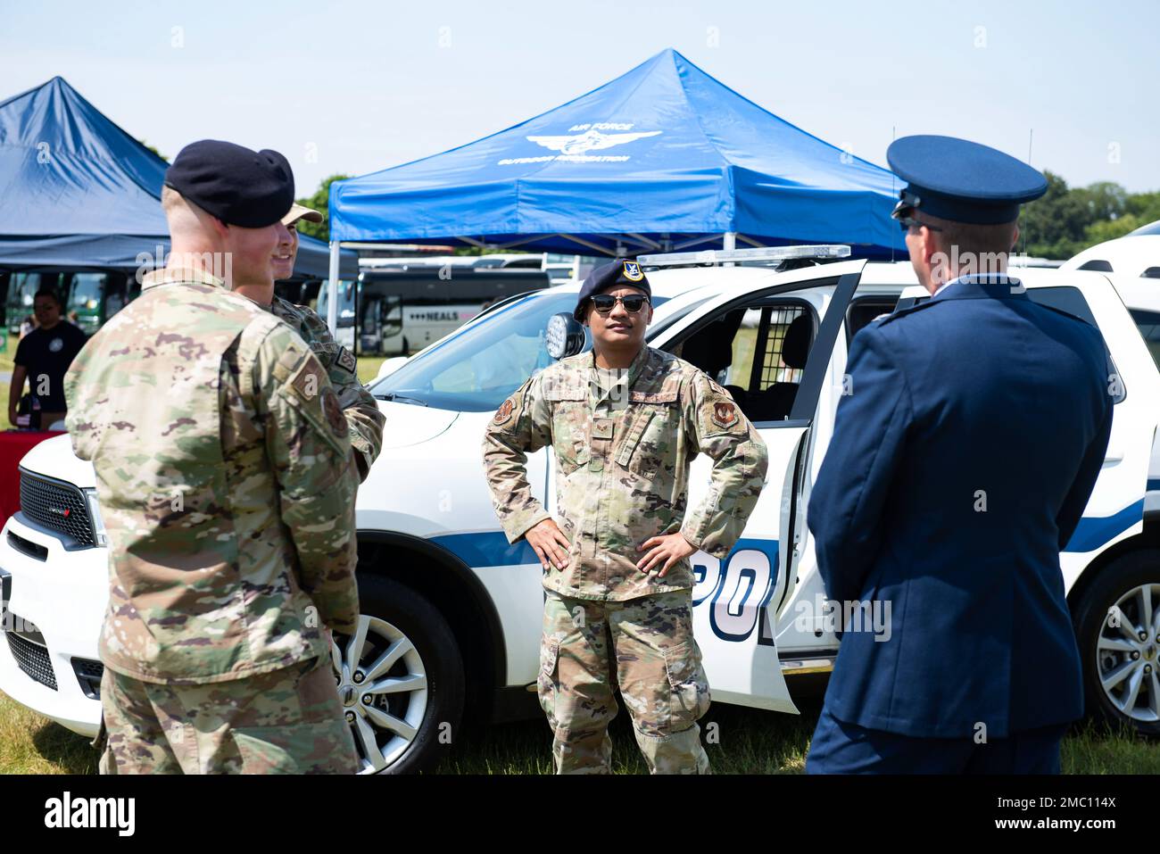 U.S. Air Force Col. Richard Martin, right, 423rd Air Base Group ...