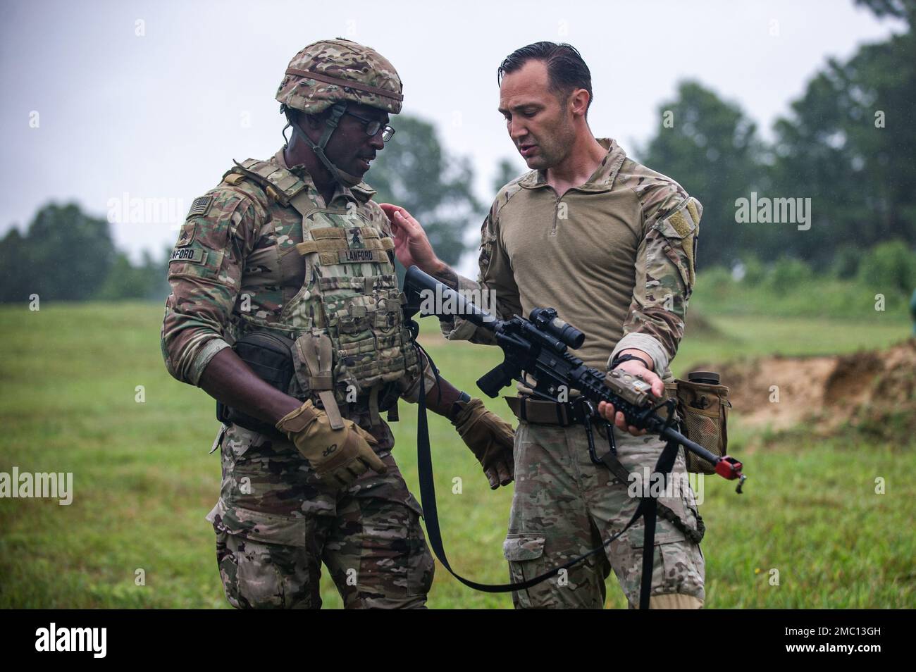 U.S. Army Sgt. 1st Class Edward French, assigned to 55th Signal Company ...
