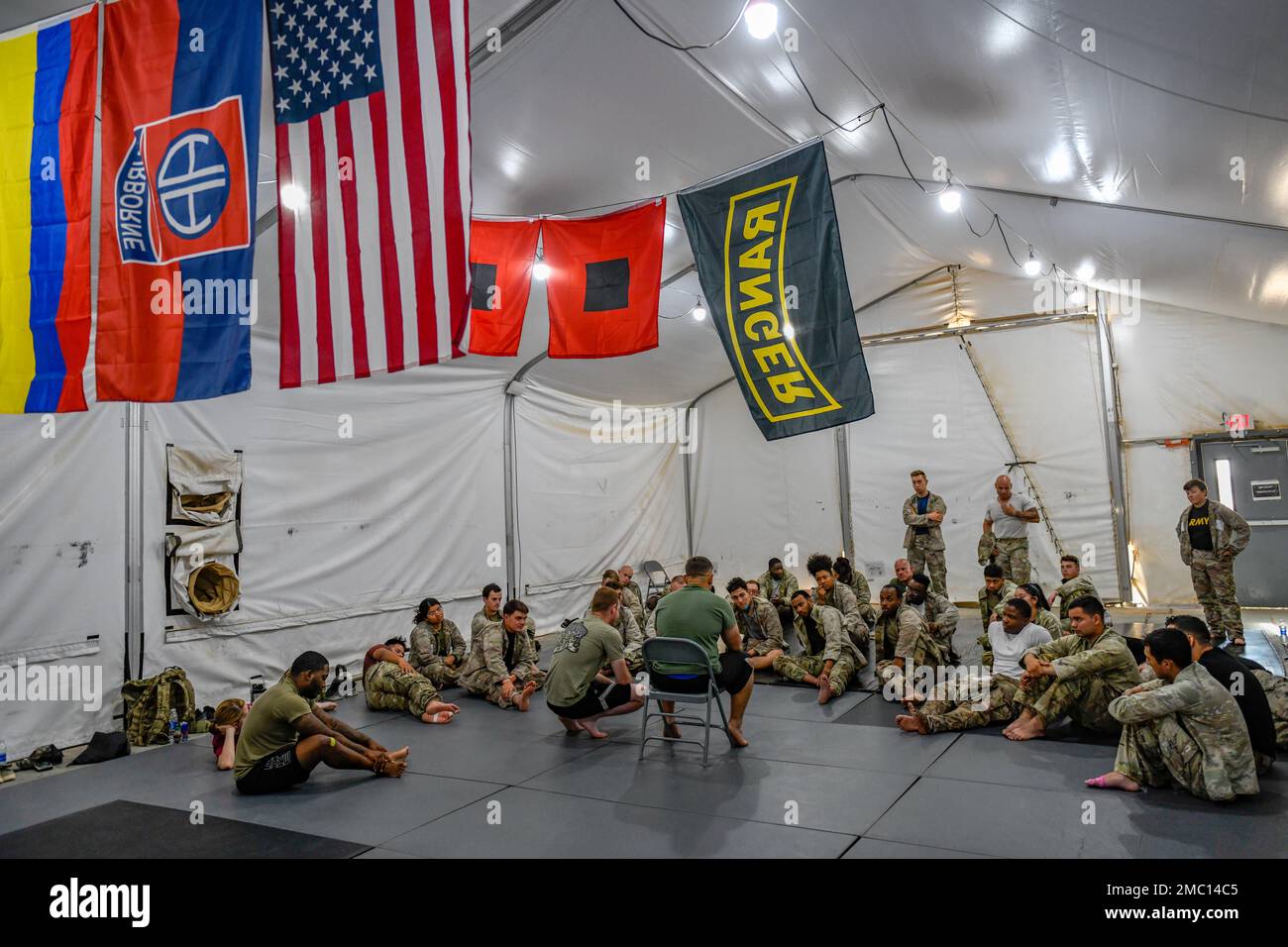 U.S. Soldiers of Task Force Hurricane hosted a one-week combative level ...