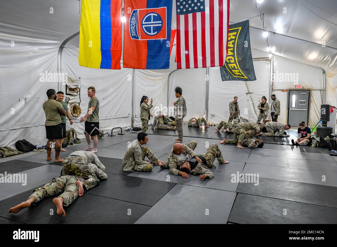 U.S. Soldiers of Task Force Hurricane hosted a one-week combative level ...