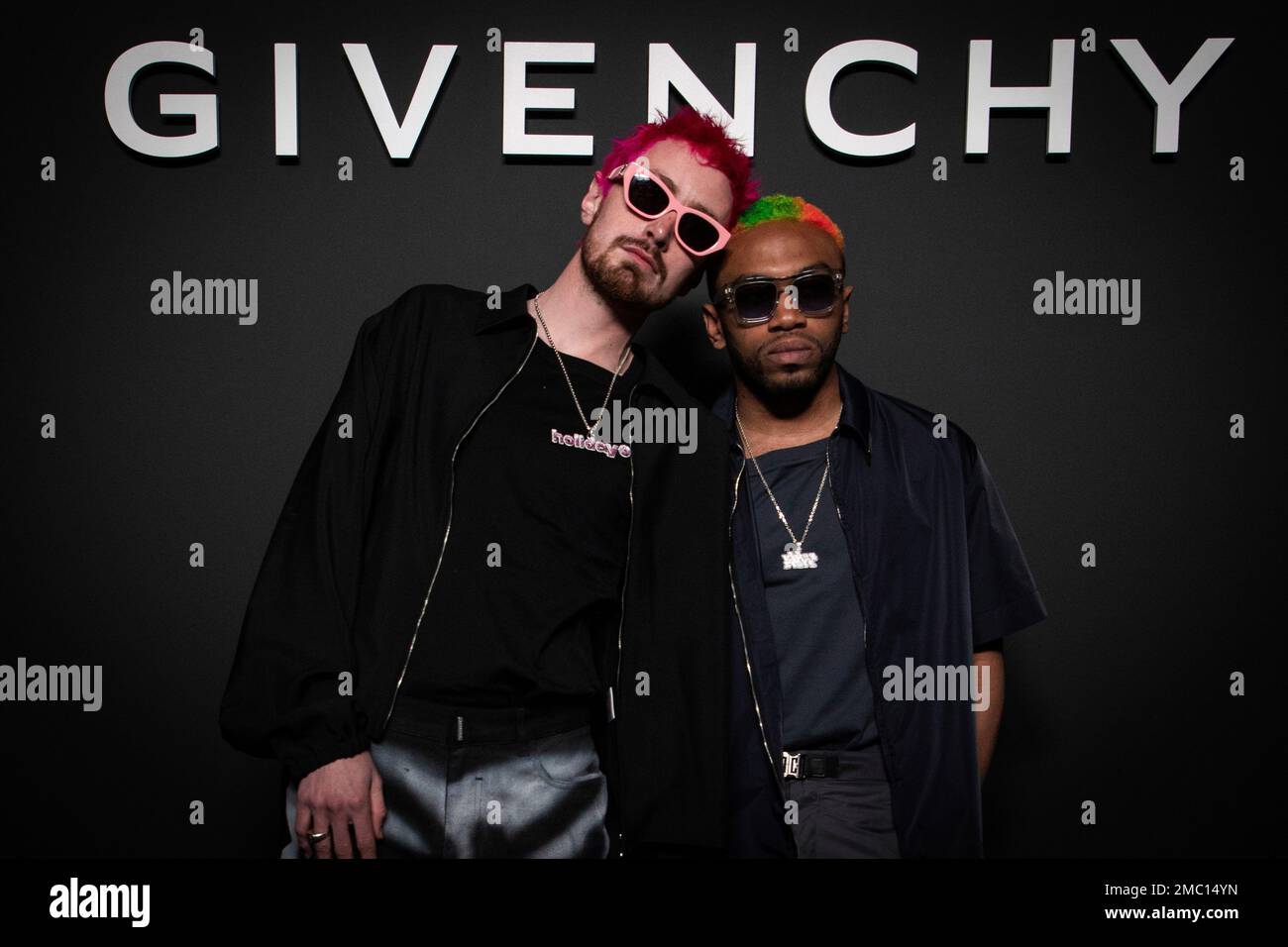Nick Holiday and Kevin Abstract pose for photographers ahead of the ...