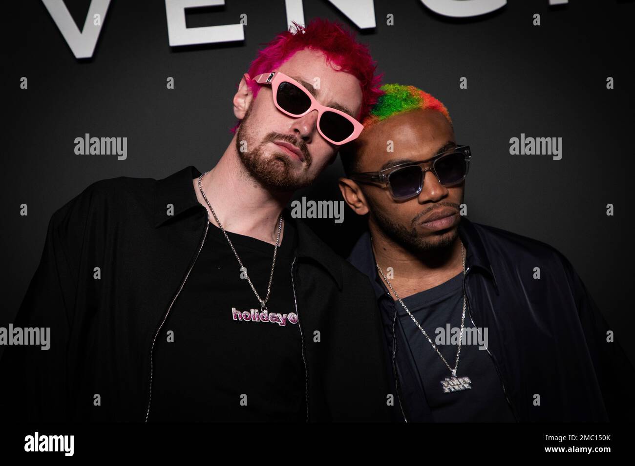 Nick Holiday and Kevin Abstract pose for photographers ahead of the ...