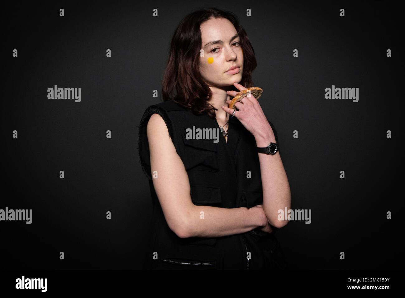 Brigette Lundy-Paine poses for photographers ahead of the Givenchy ...