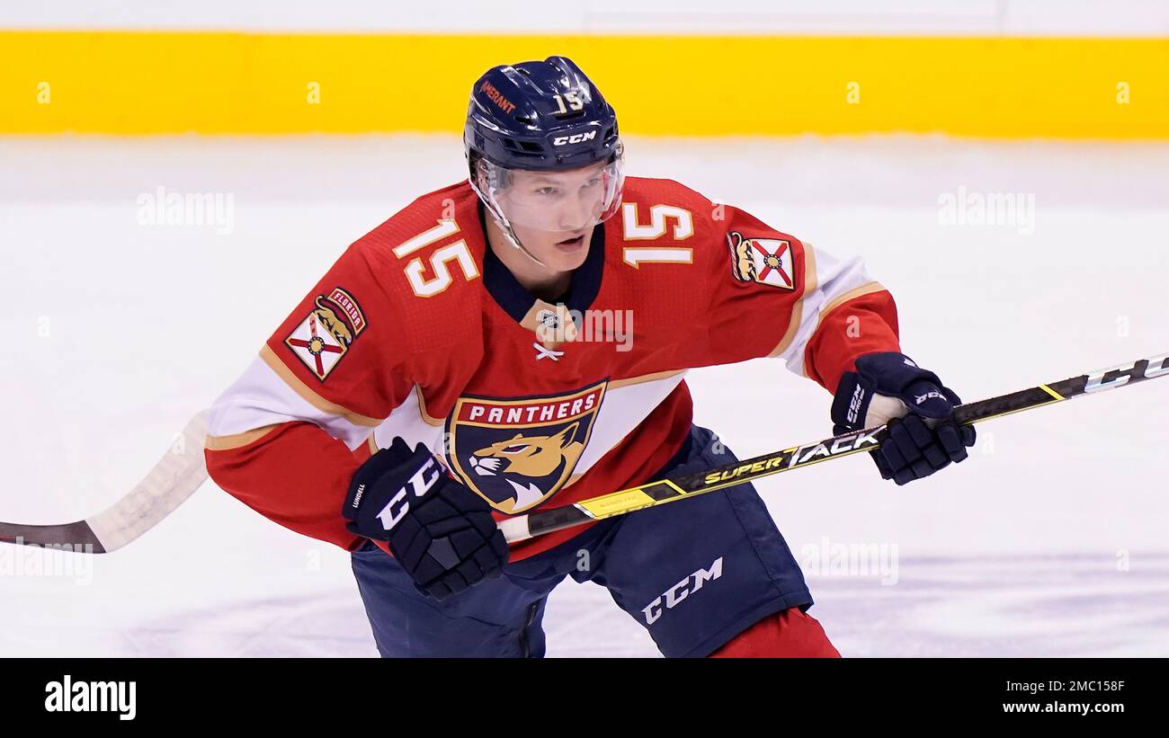 Florida Panthers center Anton Lundell is shown during the first period ...