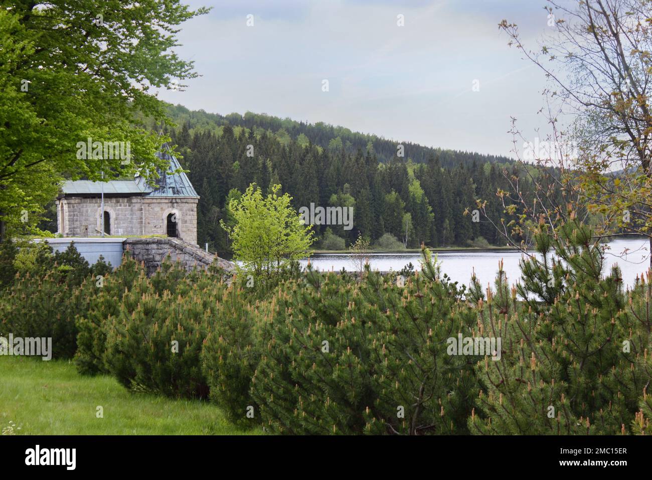 Water reservoir Sous in the mountains, Czech Republic Stock Photo - Alamy