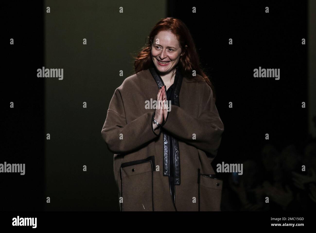 Nadege Vanhee-Cybulski accepts applause after the conclusion of the ...