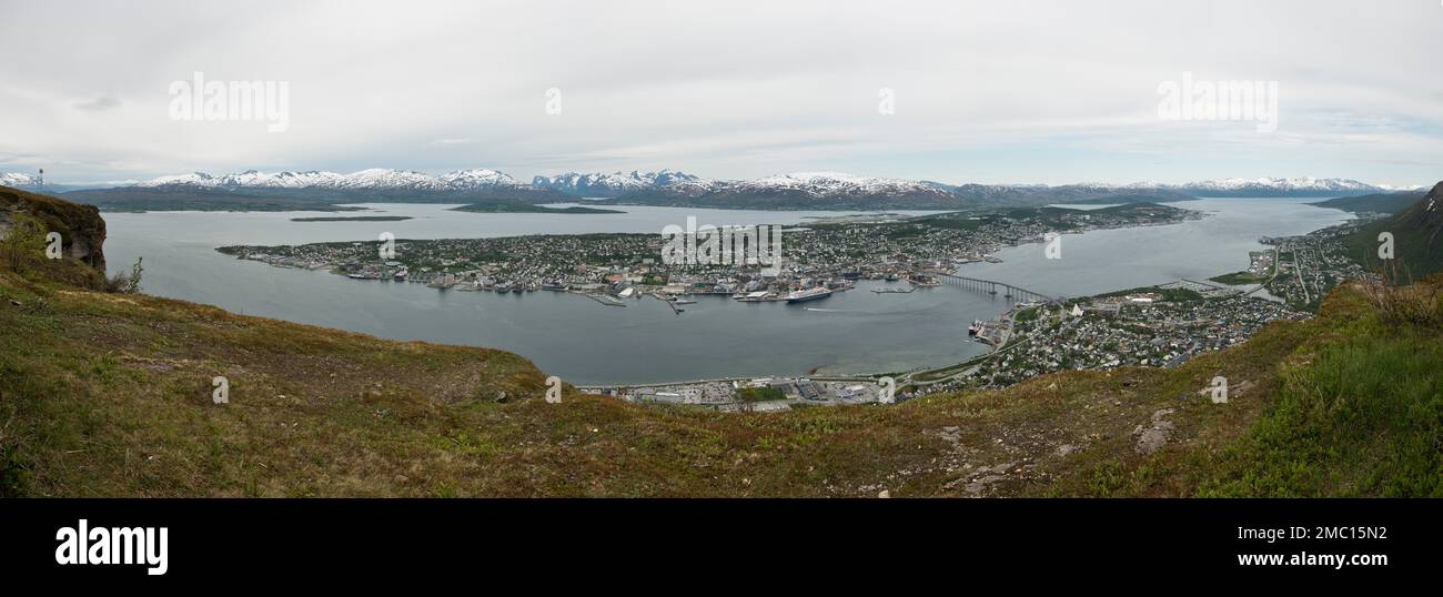 View of Tromso from Storstein, Panorama, Tromso, Norway Stock Photo - Alamy