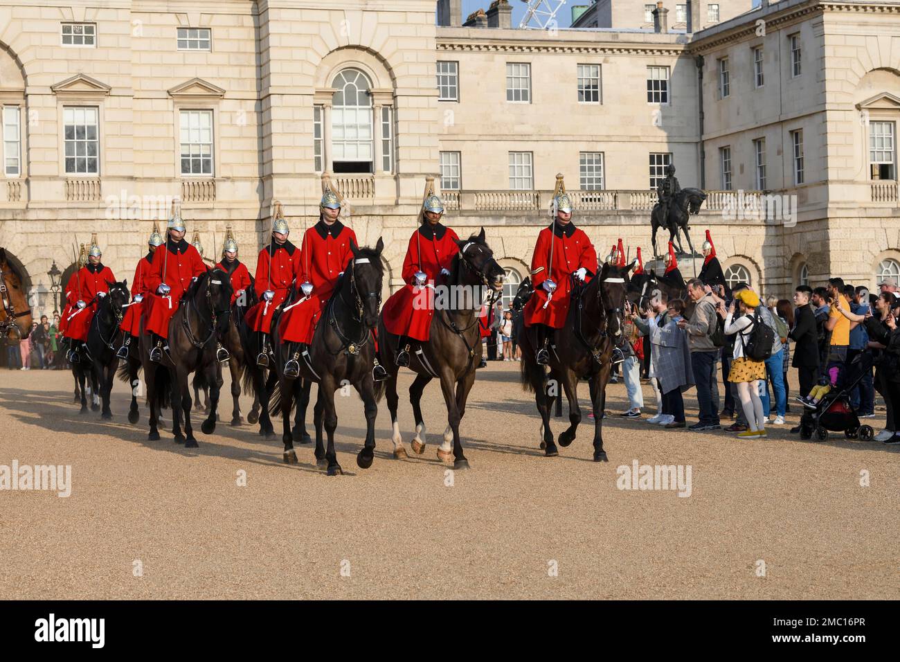 Parade of Horse Guards, soldiers of the Household Cavalry Mounted ...