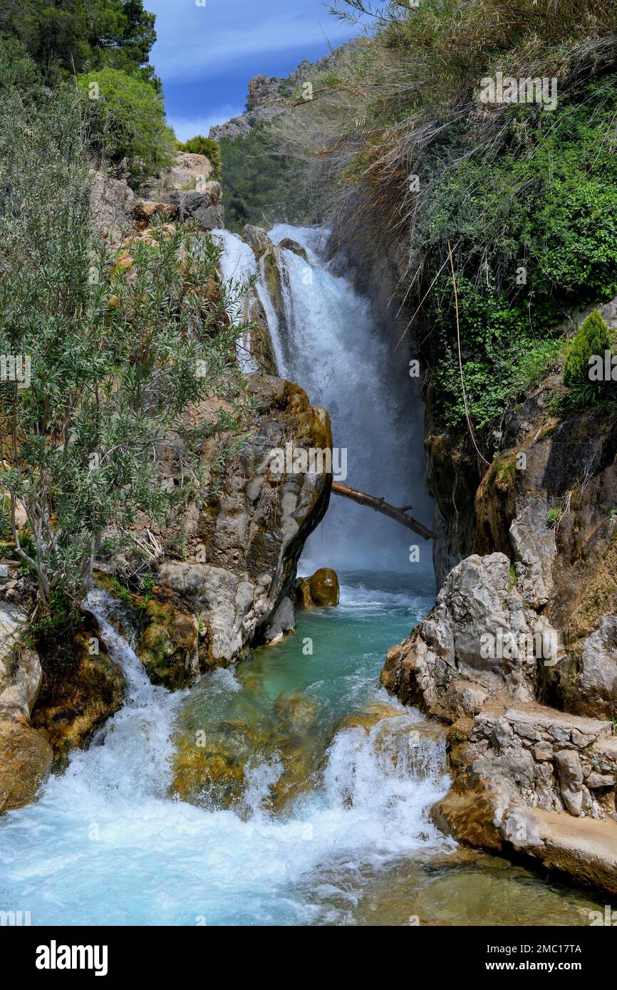 Fuentes del Algar or Fonts de lAlgar, waterfalls, near Bolulla, Costa ...