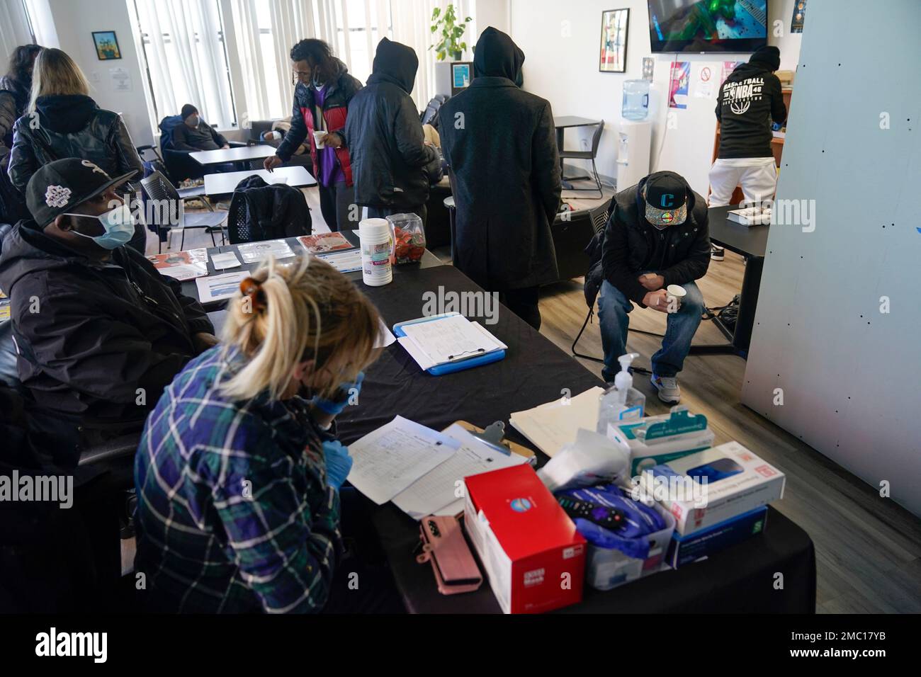 People rest and take advantage of services at the overdose prevention ...