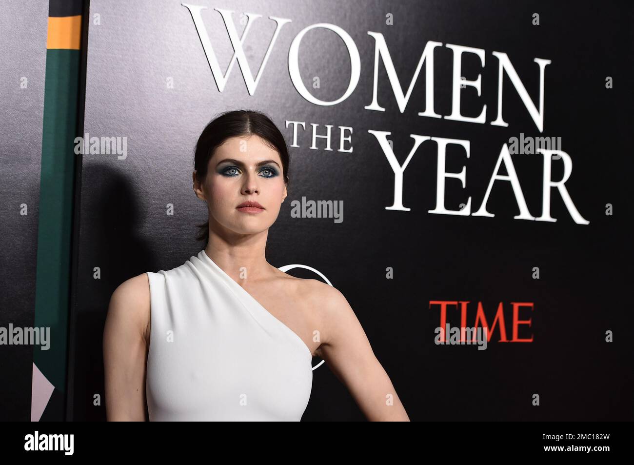 Alexandra Daddario arrives at the Time Women of the Year Gala, Tuesday, March 8, 2022, at Spago ...