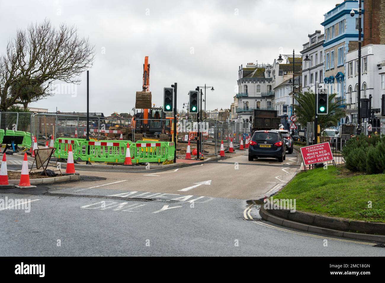 Road works along esplanade ryde isle of wight 2023 hi-res stock ...