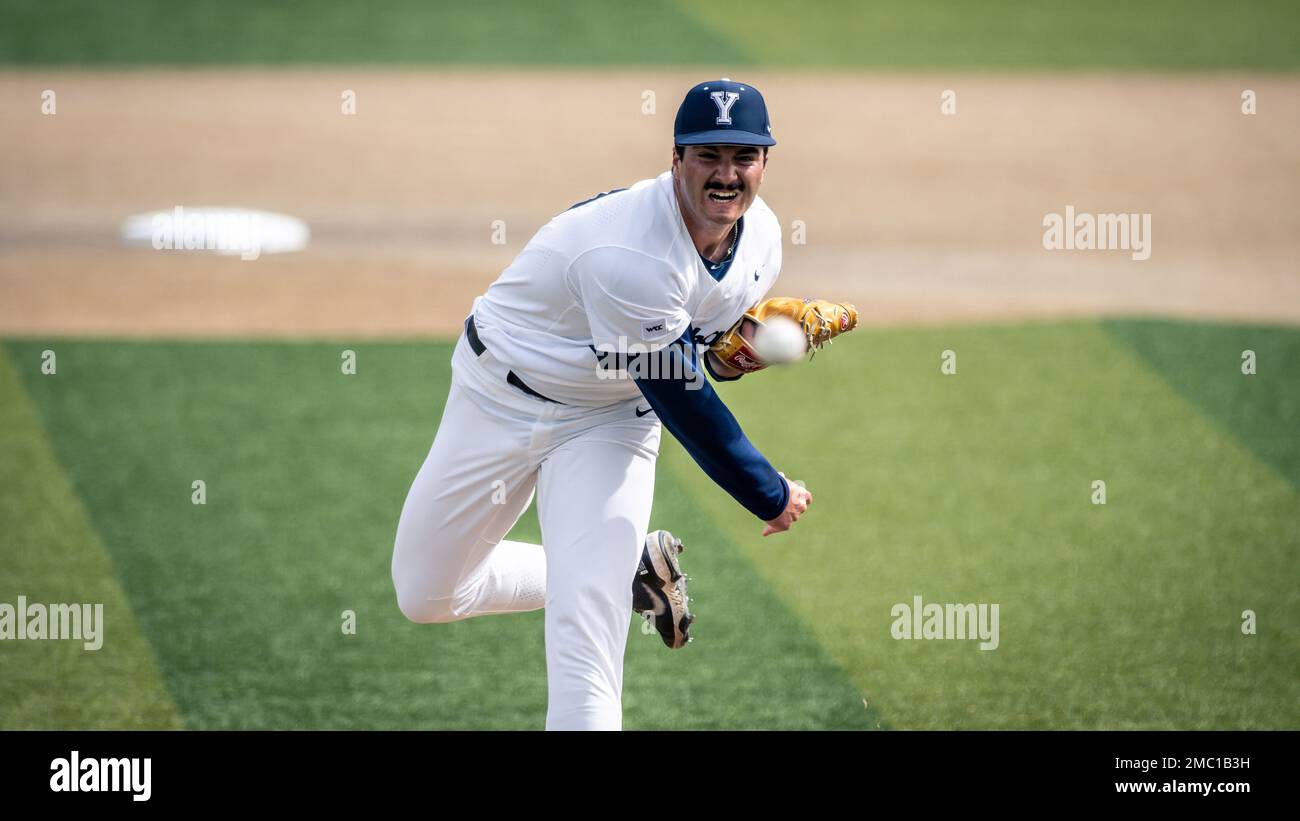 BYU pitcher Jack Sterner (21) throws the ball during an NCAA baseball ...