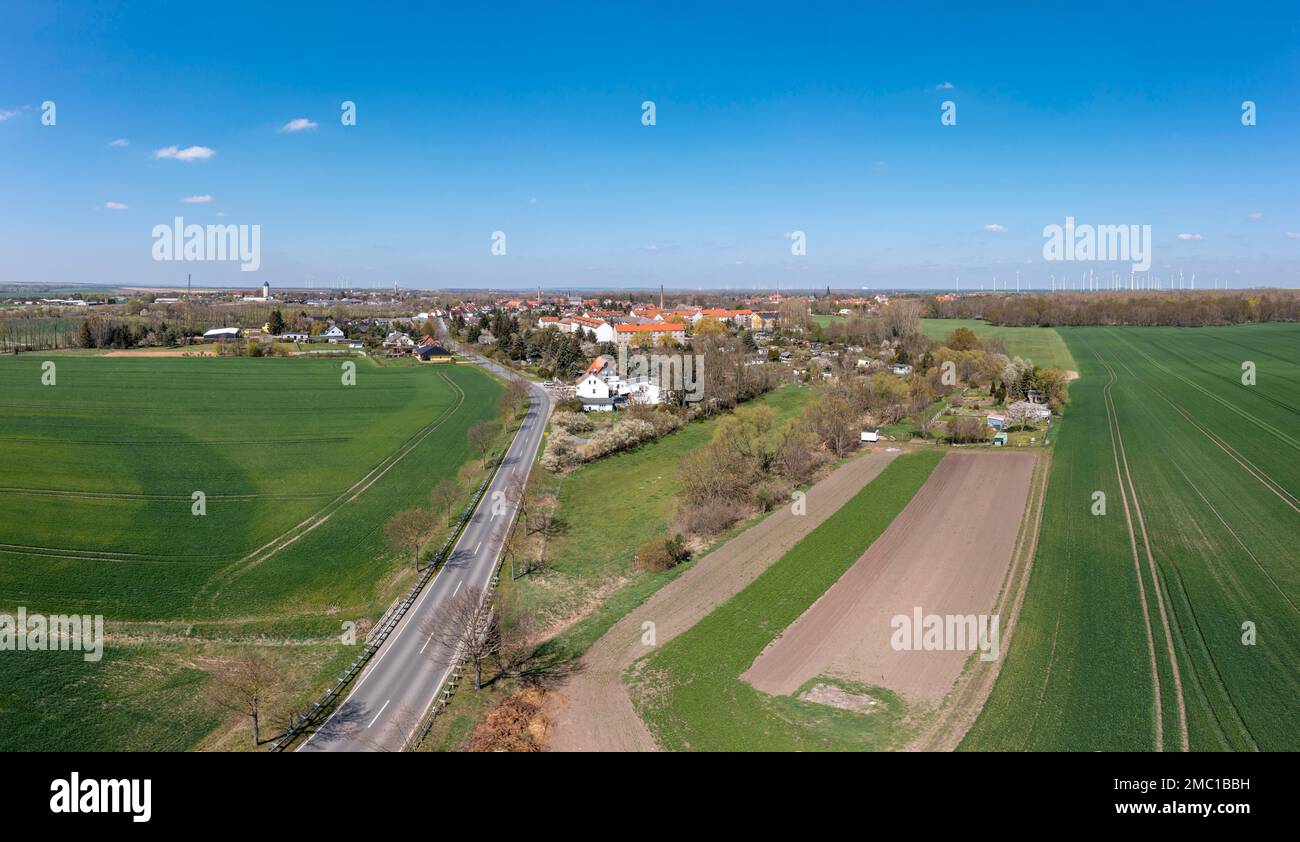 Salzlandkreis View over Egeln Stock Photo - Alamy