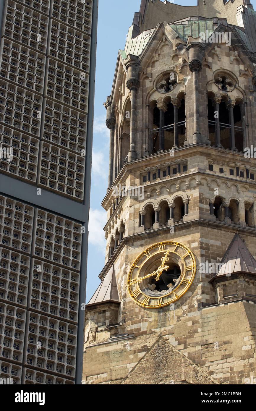 Bell towers of the Kaiser Wilhelm Memorial Church in Berlin, Germany ...