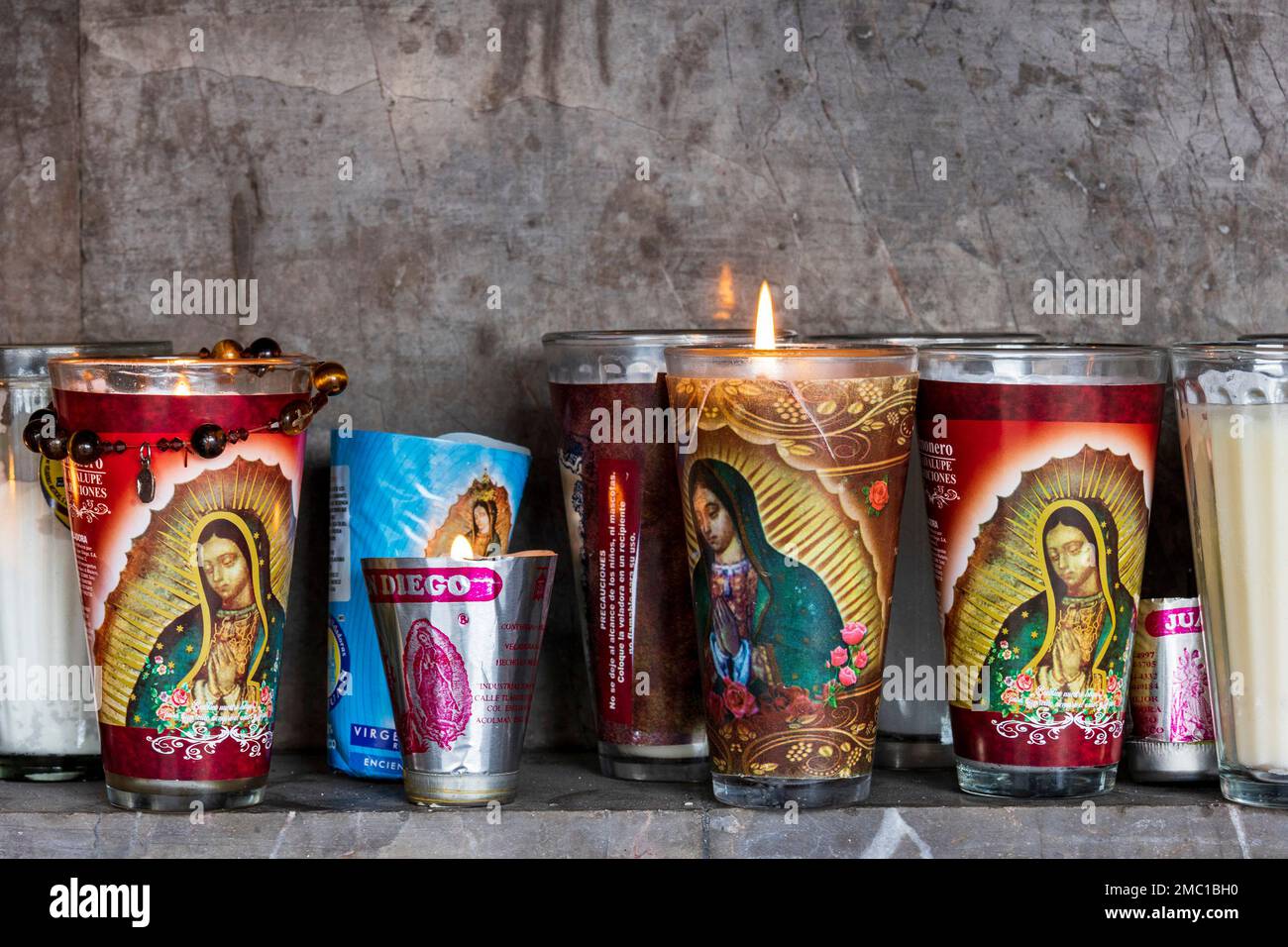 Votive candles at the Basilica of Our Lady of Guadalupe, Templo ...