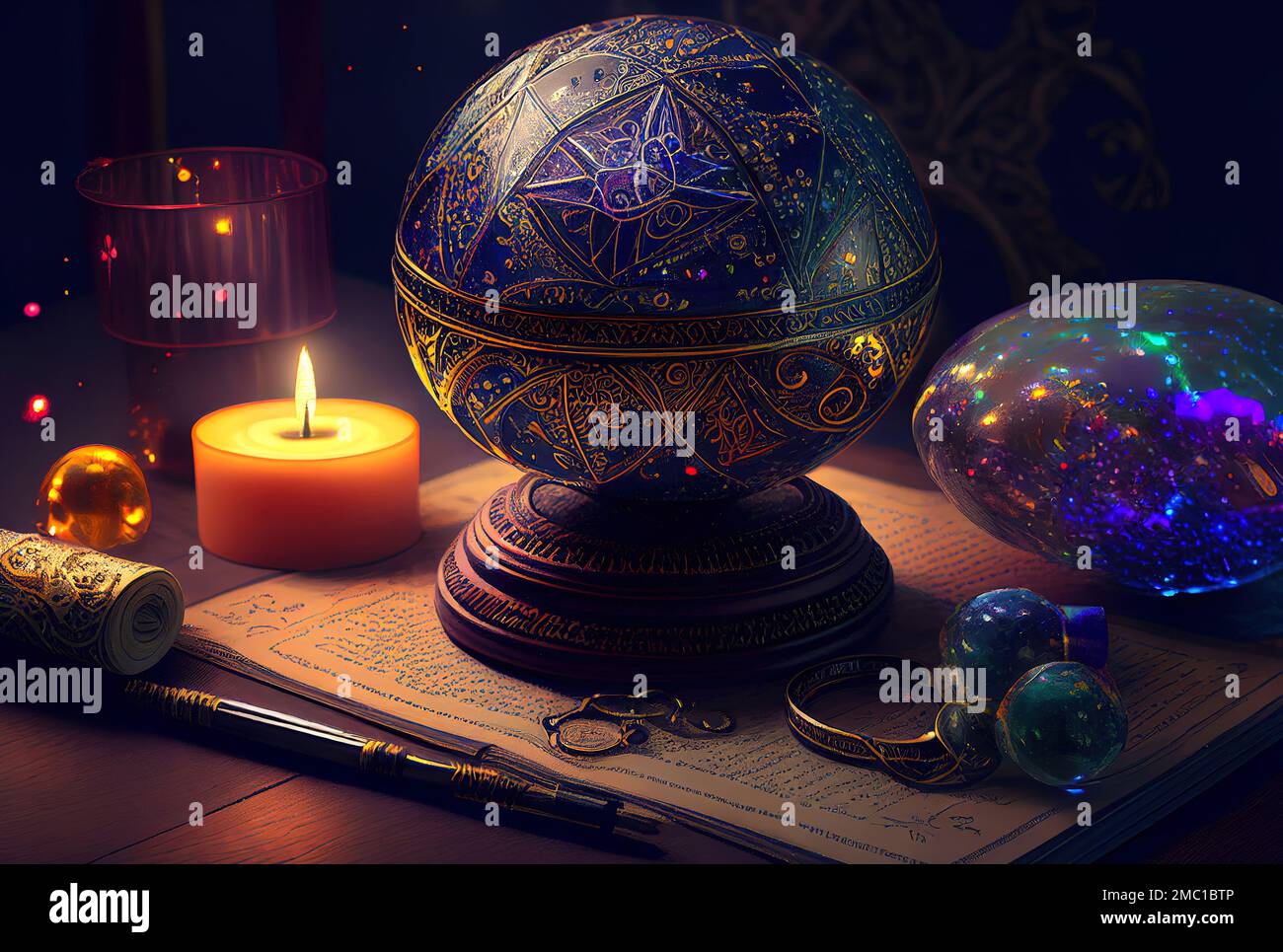 mystical abstract plot on the theme of astrology and witchcraft with ...