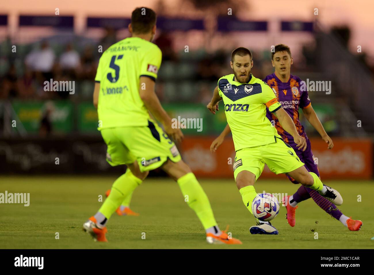 Joshua Brillante of the Victory in action during the A-League Men's ...