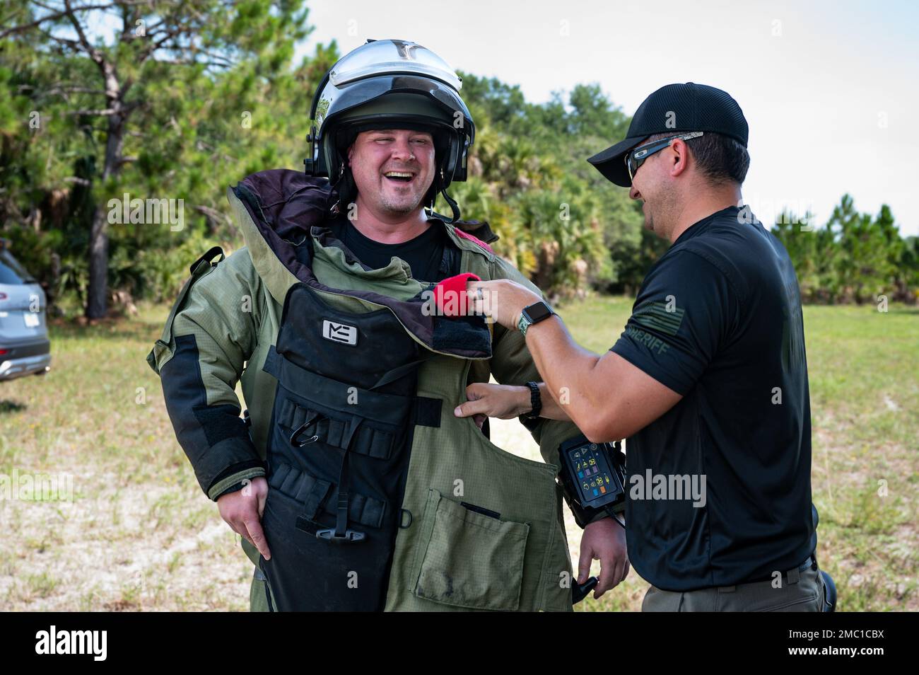 The 45th Civil Engineer Squadron Explosive Ordnance Disposal team ...