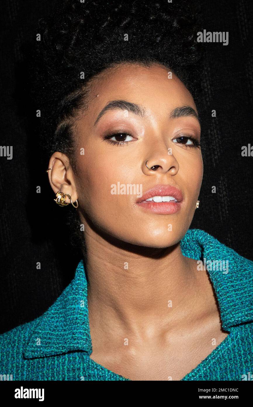 Coco Rebecca Edogamhe attends the Chanel Ready To Wear Fall/Winter 2022 ...