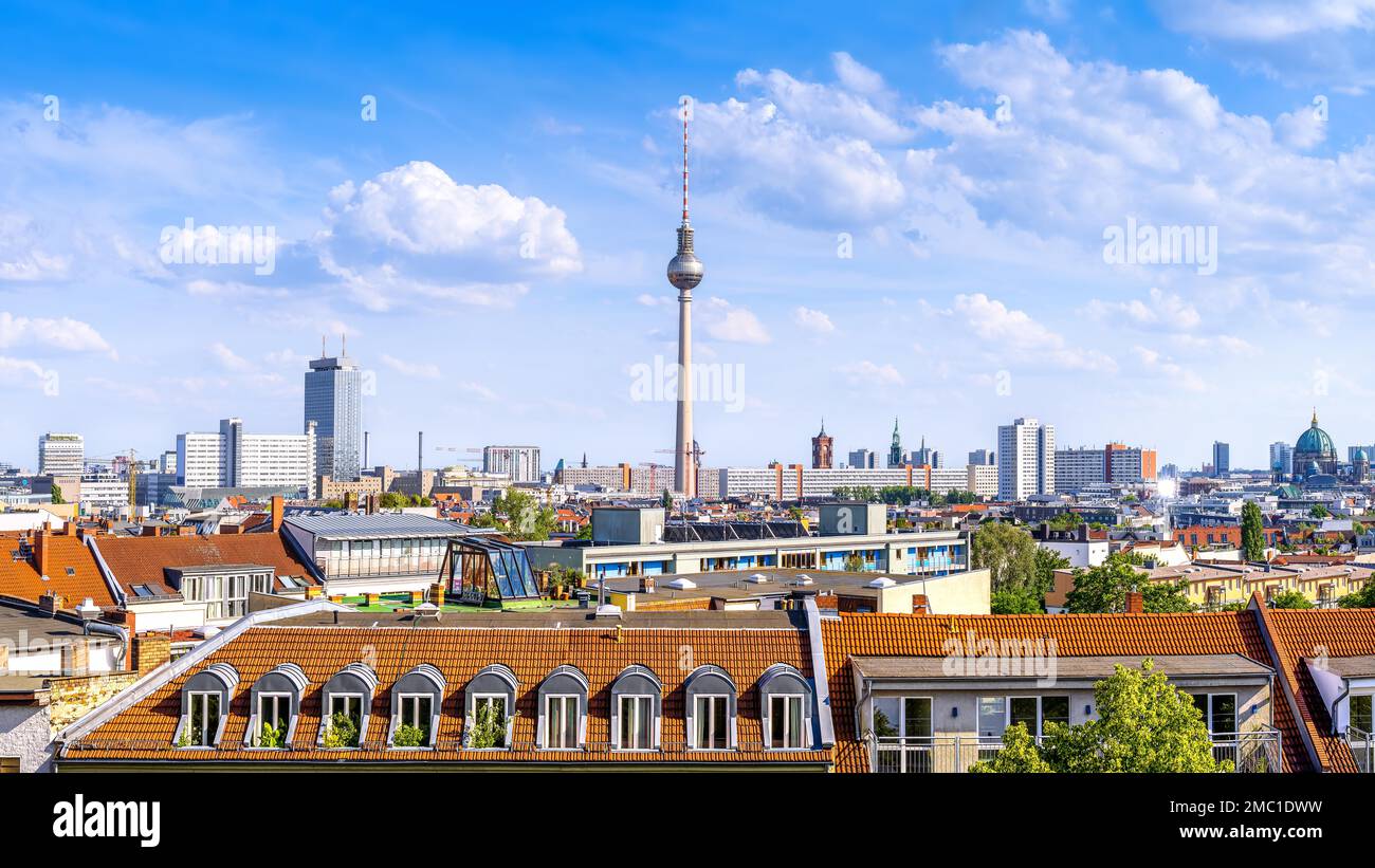 panoramic view at the skyline of berlin Stock Photo - Alamy