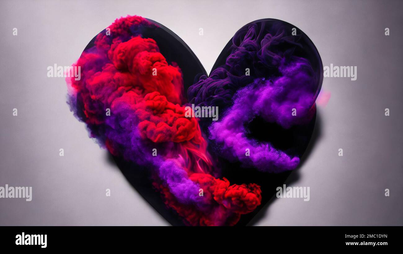 Colored Smoke Heart