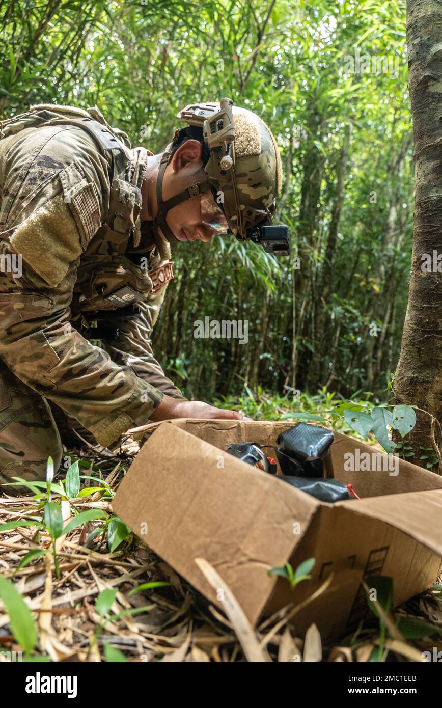 U.S. Air Force Senior Airman Christopher Ramos, an explosive ordnance ...