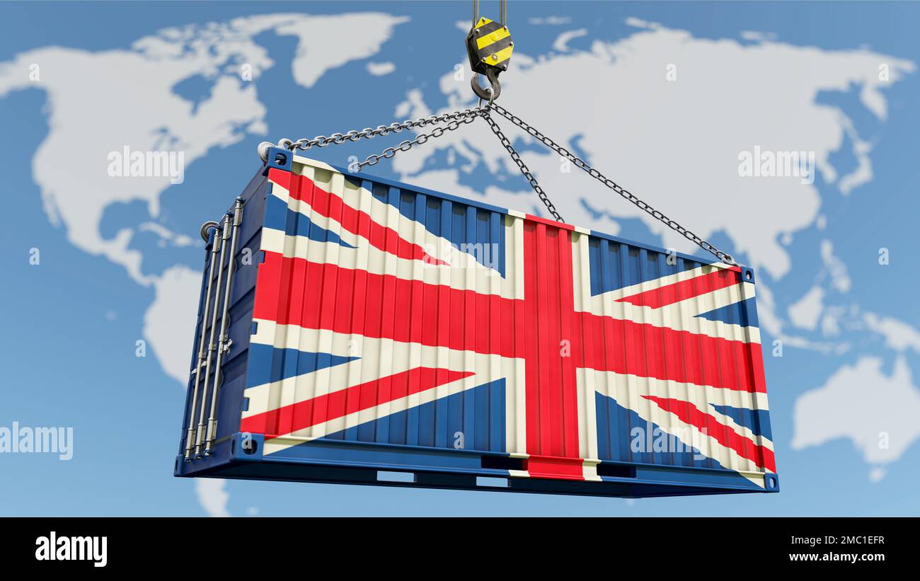 Symbolic image on the subject of Great Britain export Stock Photo - Alamy