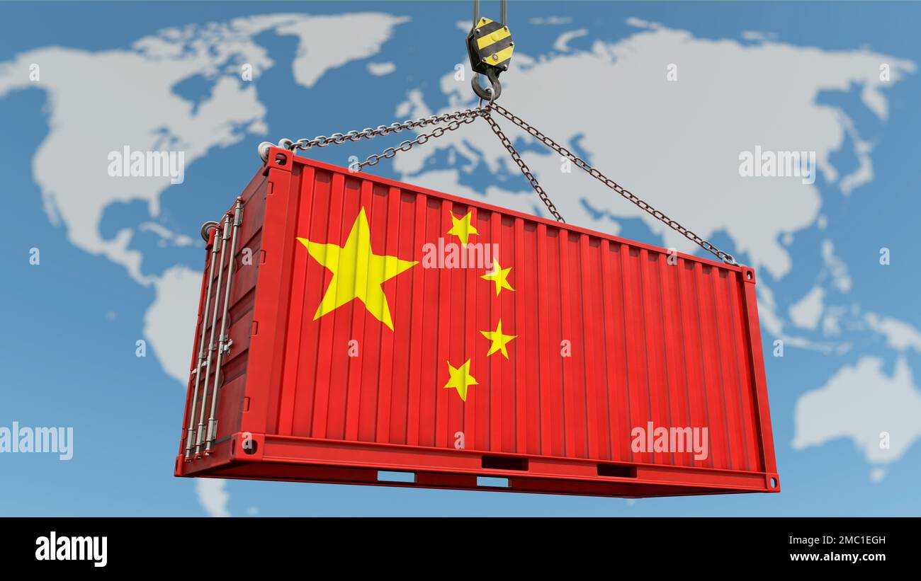 Symbolic image on the subject of China export Stock Photo - Alamy