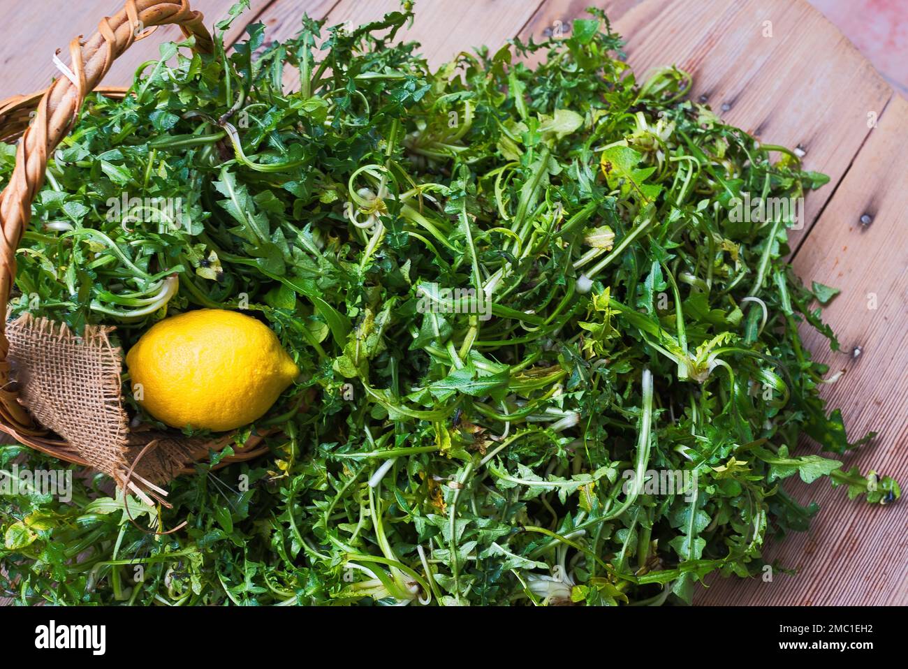 Wild greens ready to cook, the ultimate symbol of frugal healthy ...