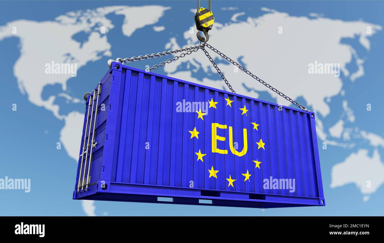 Symbolic image on the subject of the economy European Union Stock Photo ...