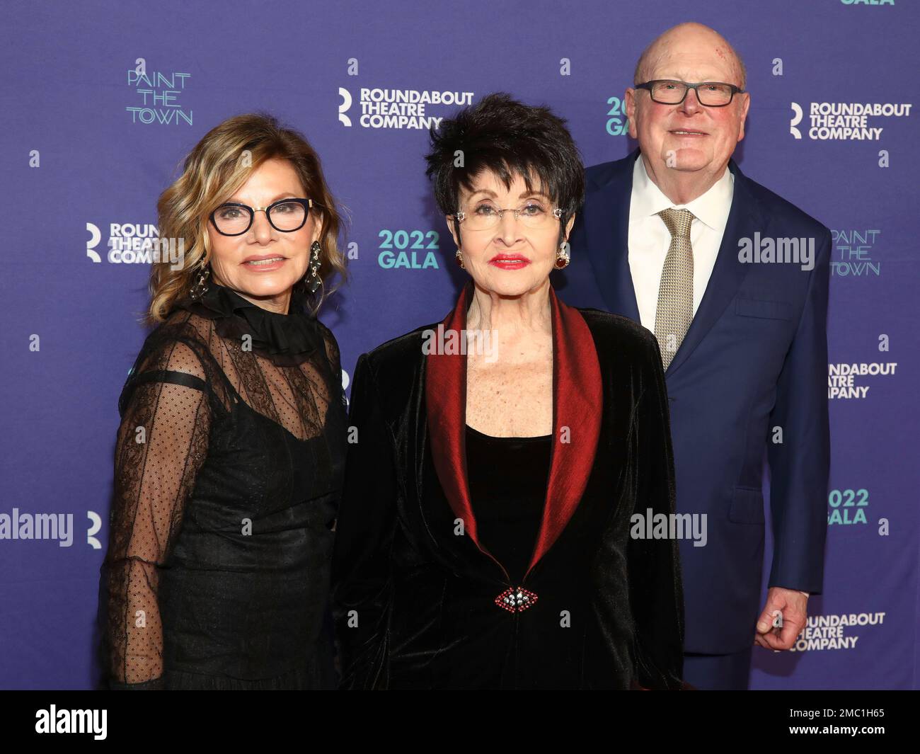 Diane Tuft, from left, Chita Rivera and Tom Tuft attend the Roundabout ...