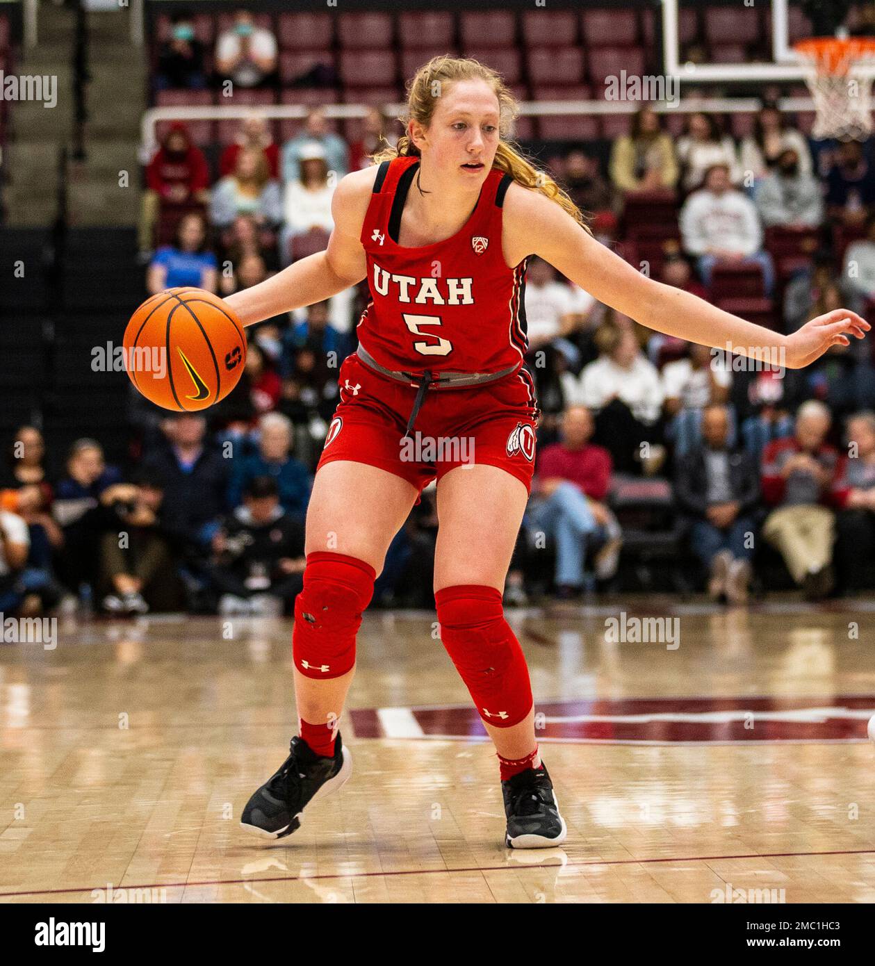 January 20 2023 Palo Alto CA, U.S.A. Utah guard Gianna Kneepkens (5 ...