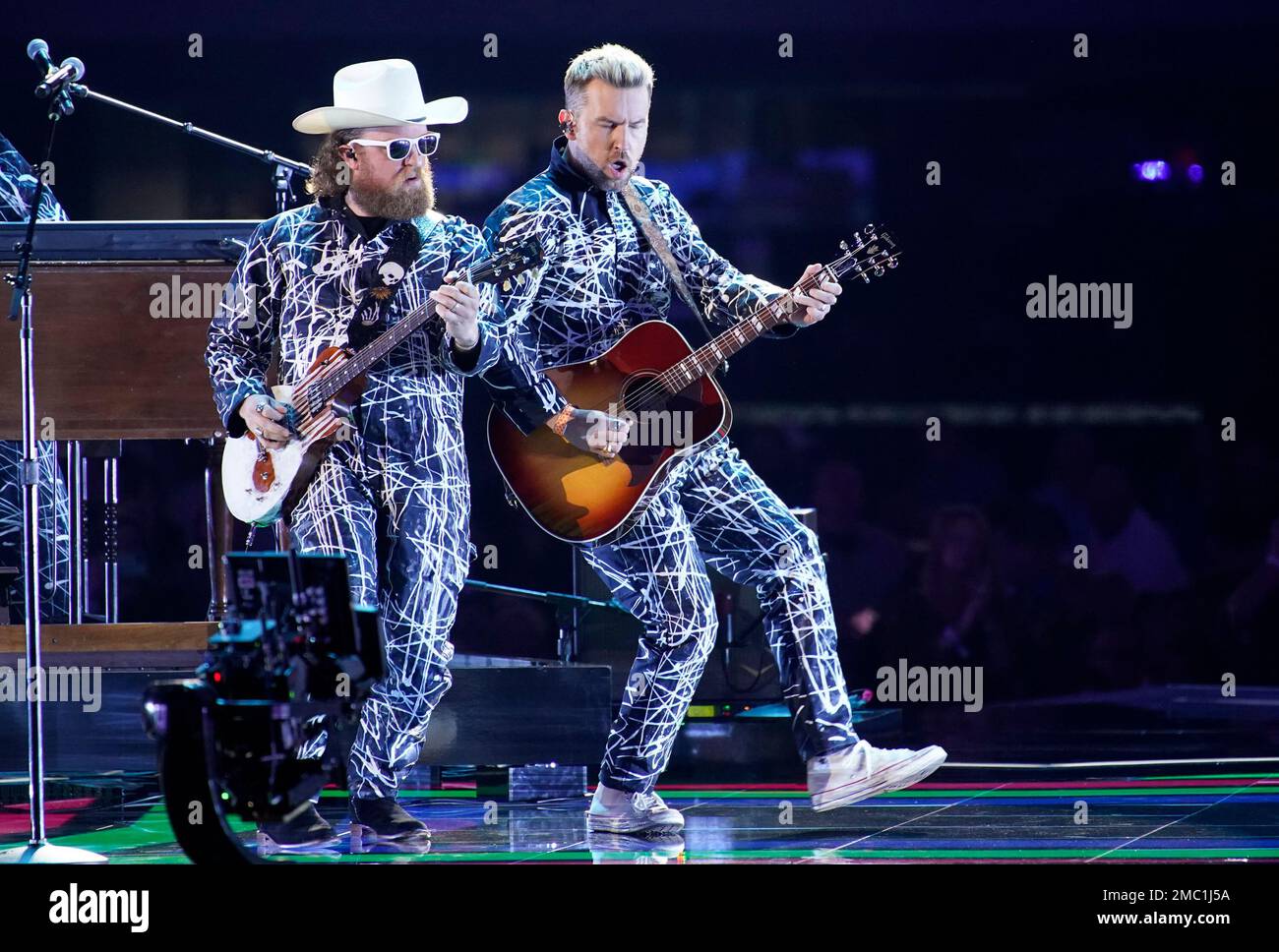 John Osborne, left, and TJ. Osborne, of Brothers Osborne, perform ...