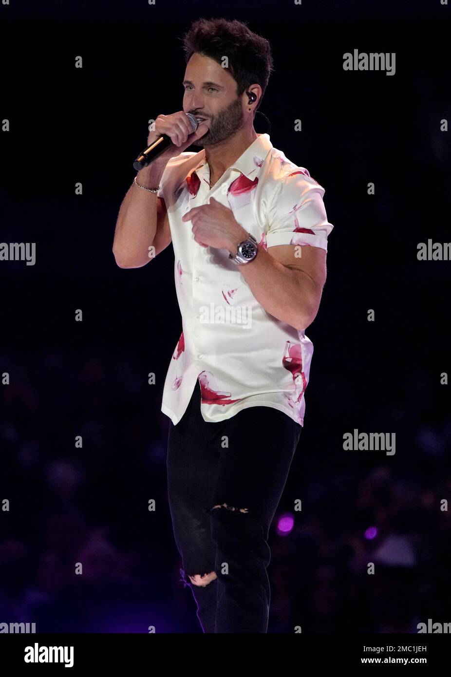 Matt Thomas of Parmalee performs at the 57th Academy of Country Music ...