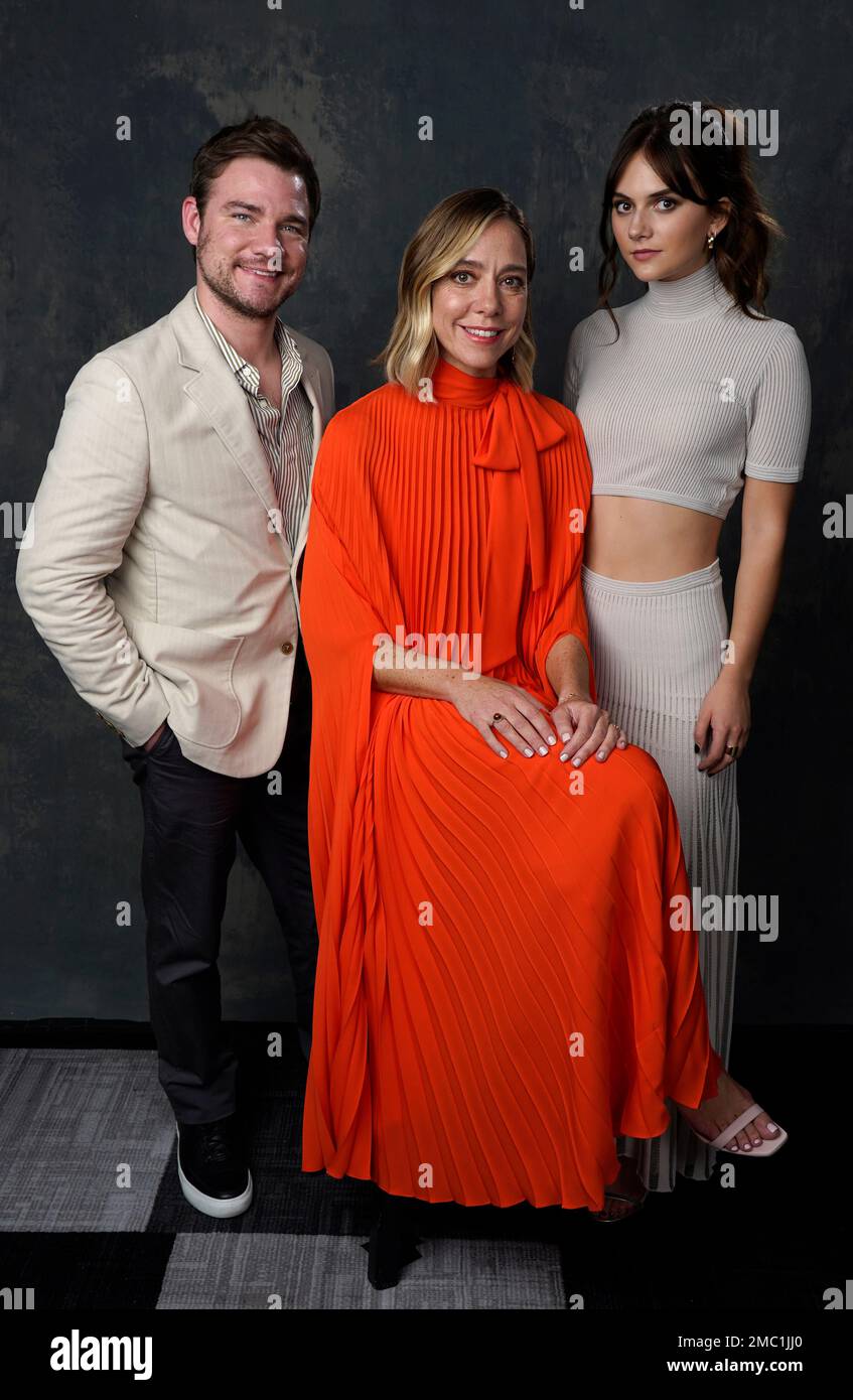 Daniel Durant, from left, Sian Heder, and Emilia Jones pose for a ...