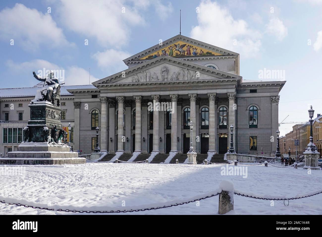 Max Joseph Square with monument to King Max I Joseph, and National ...