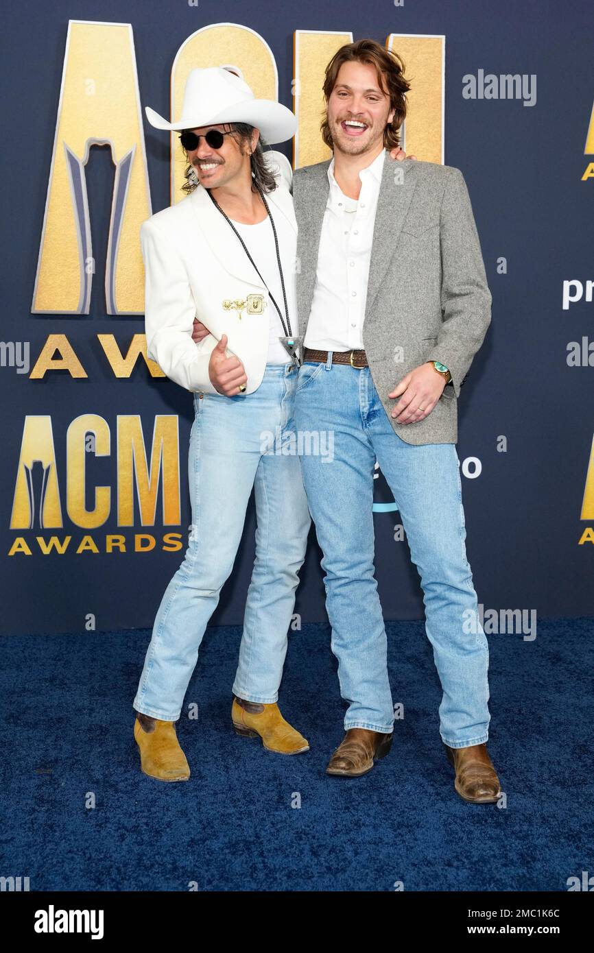 Cameron Duddy, left, and Luke Grimes arrive at the 57th Academy of ...