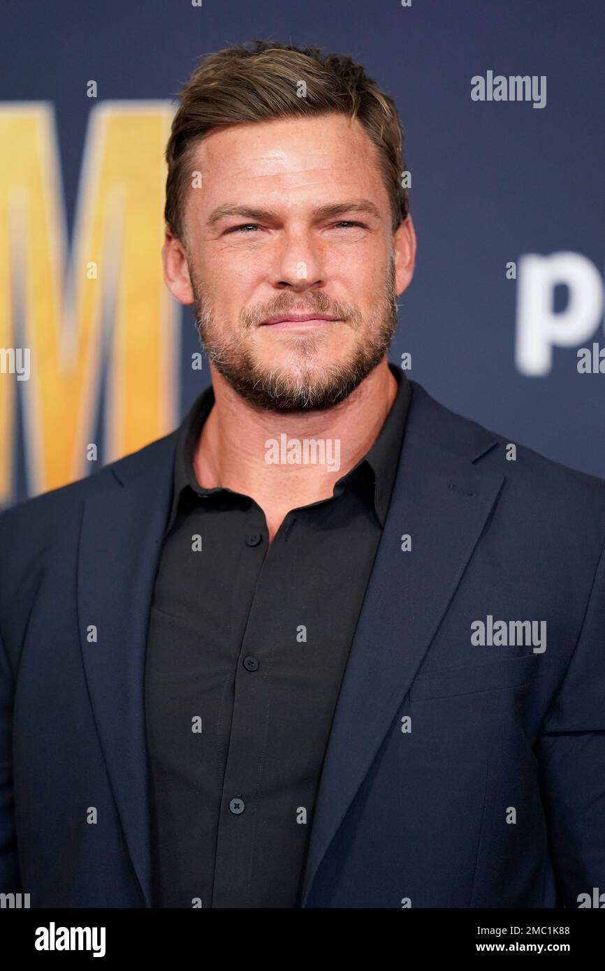 Alan Ritchson arrives at the 57th Academy of Country Music Awards on ...