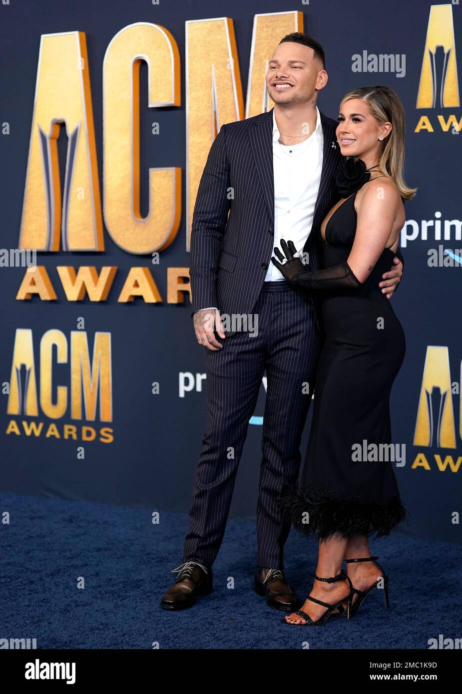 Kane Brown, left, and Katelyn Jae Brown arrive at the 57th Academy of ...