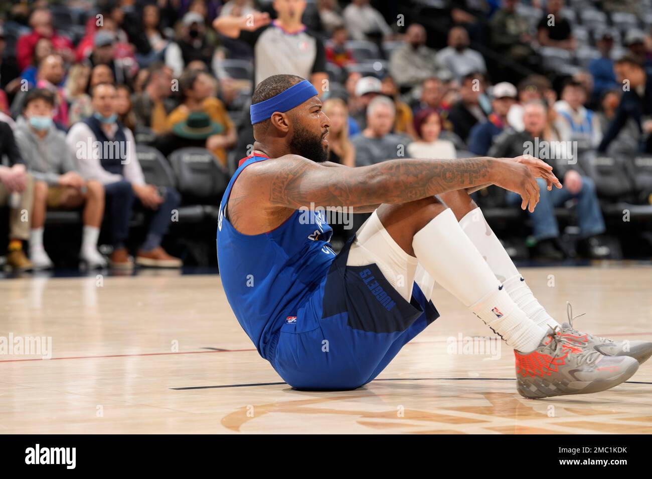 Denver Nuggets center DeMarcus Cousins (4) in the first half of an NBA ...