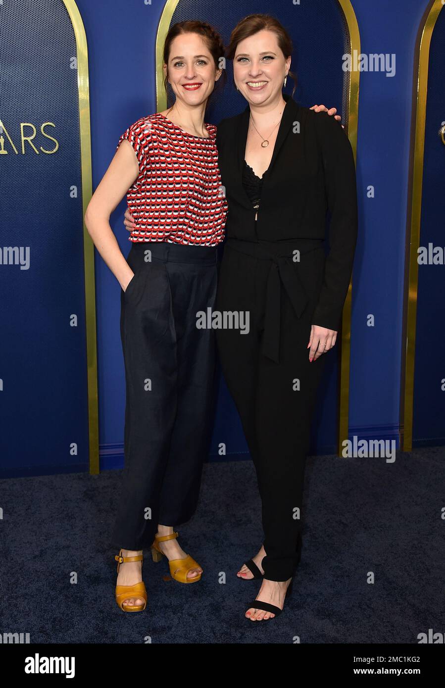 Nadine Luchinger, left, Maria Brendle arrive at the 94th Academy Awards ...