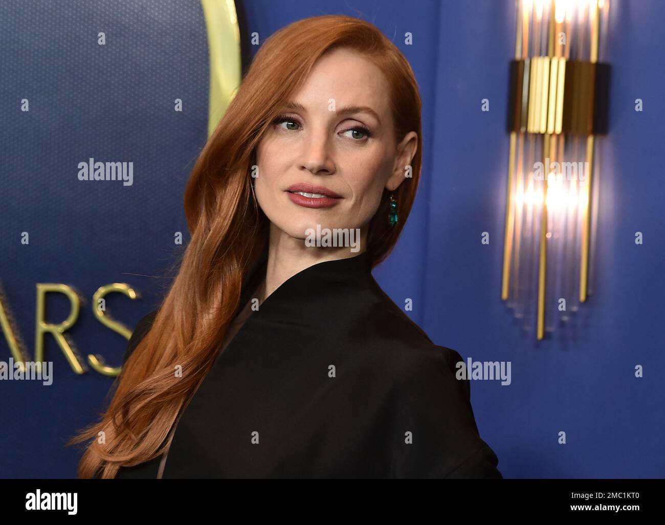 Jessica Chastain arrives at the 94th Academy Awards nominees luncheon ...