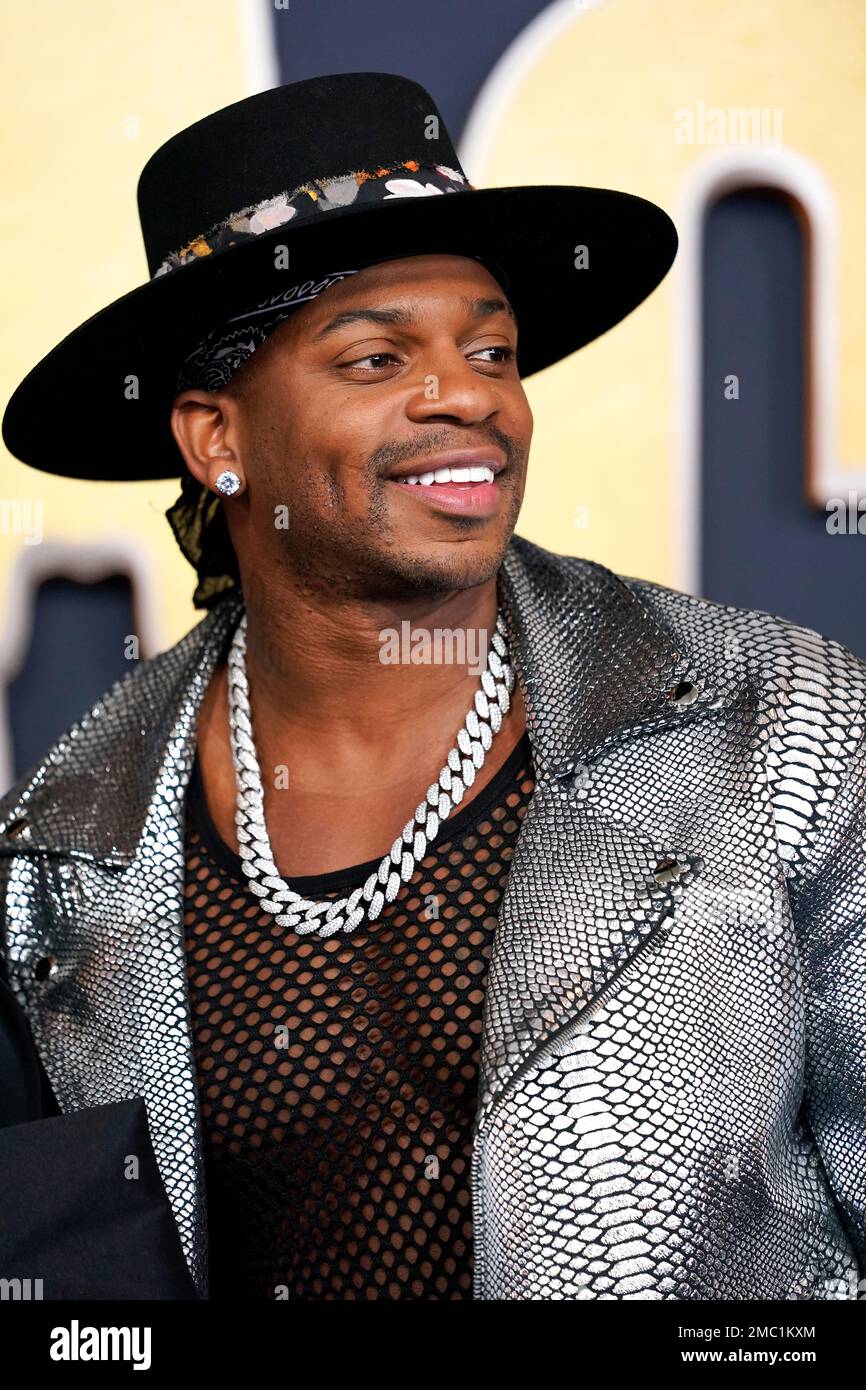 Jimmie Allen arrives at the 57th Academy of Country Music Awards on ...
